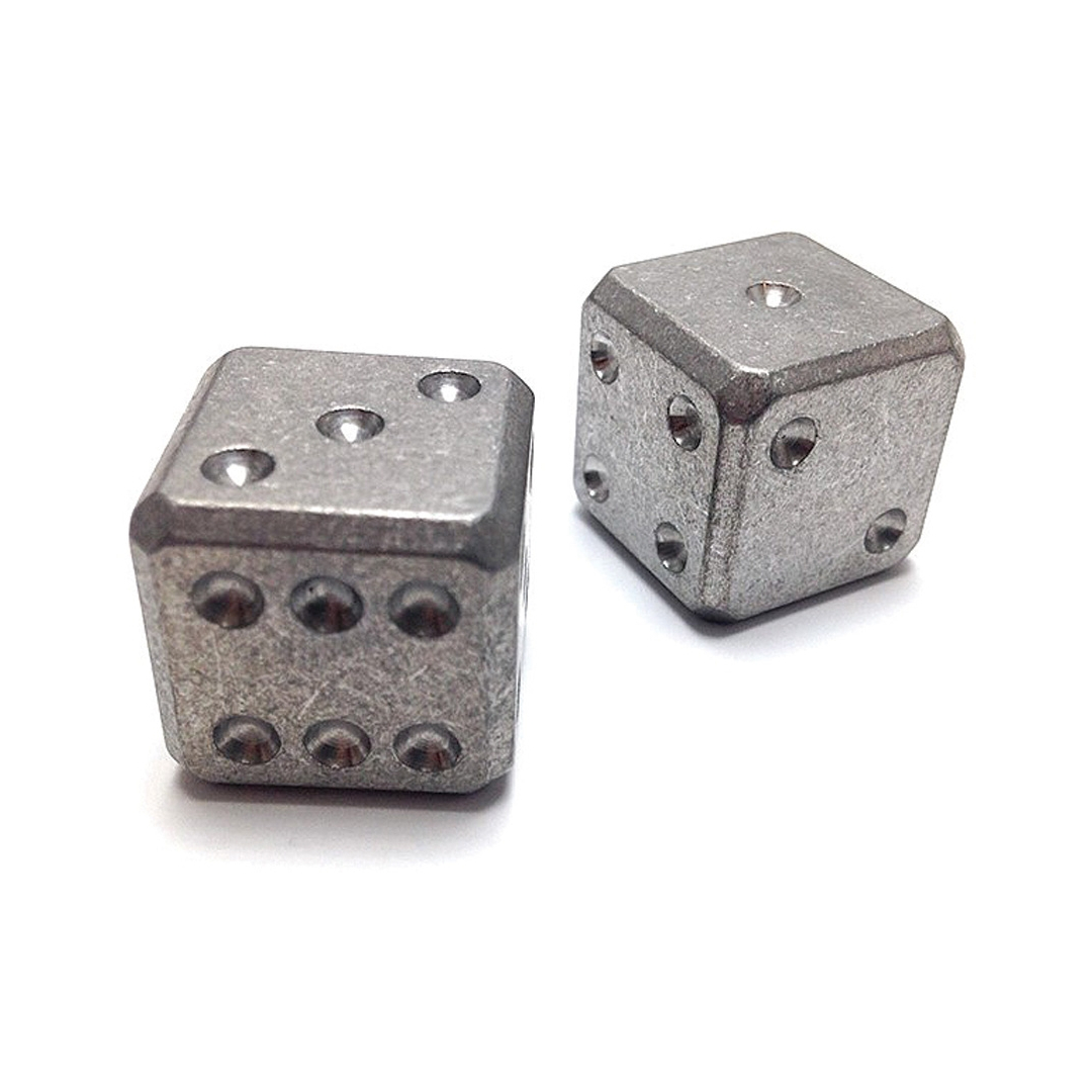 Flytanium FLY001, Cuboid Large Titanium D6 Dice Set (2) - Stonewash ...